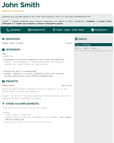 Free Resume builder for Freshers!
